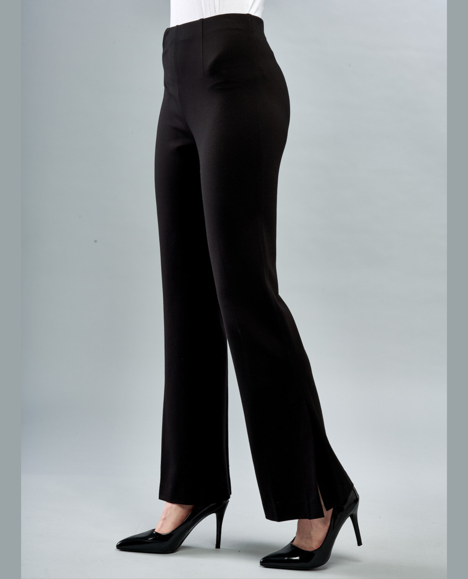 INSIGHT BCP1857AS SOLID SCUBA SIDE SLIT PANT | Magic Waistband Pants ...