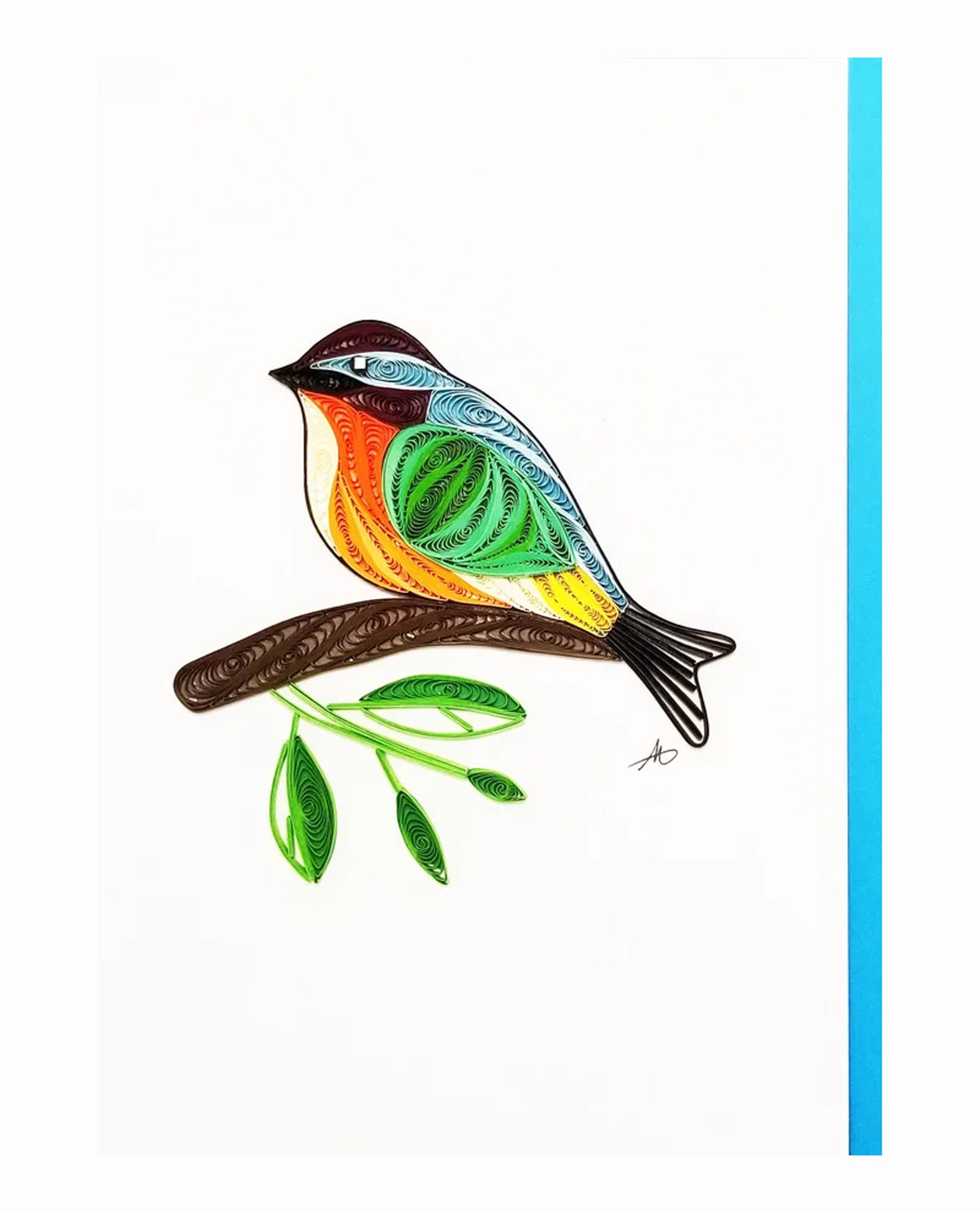 ICONIC QUILLING 228 FIVE COLOR BIRD 5X7 CARD – The Clothing Cove