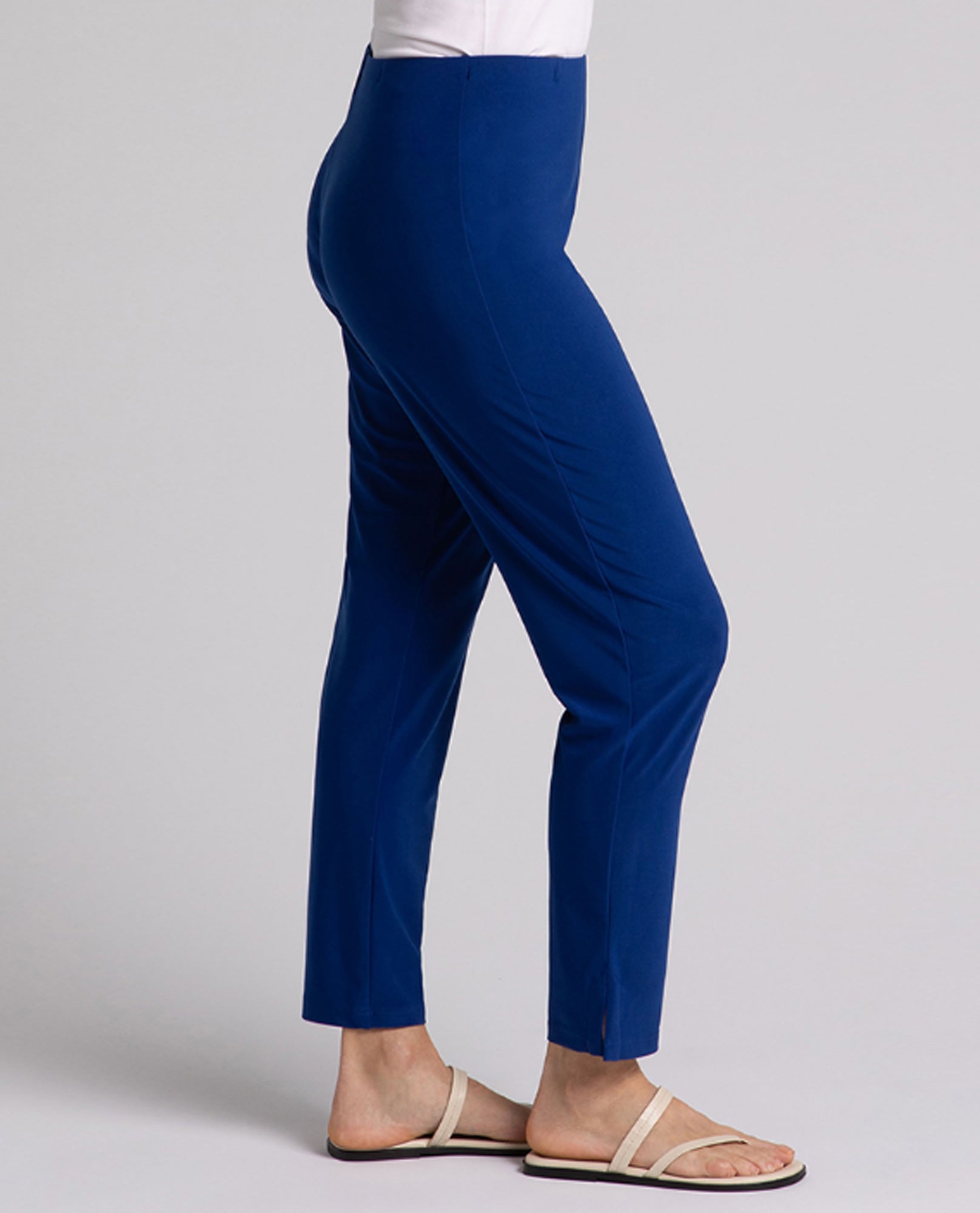 Sympli 2748M Midi Narrow Pant with Slim Silhouette & Elastic Waist ...