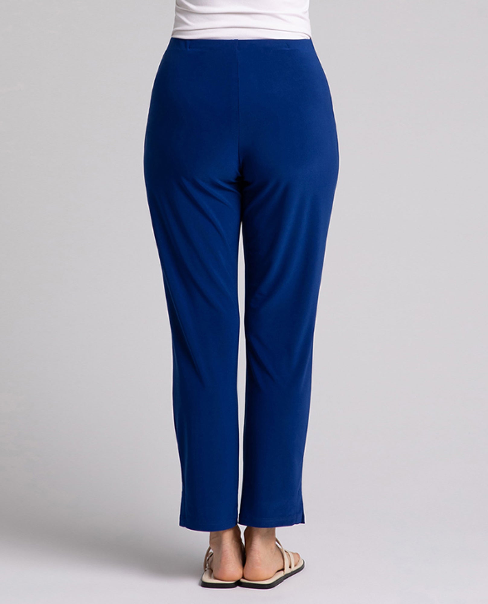 Sympli 2748M Midi Narrow Pant with Slim Silhouette & Elastic Waist ...