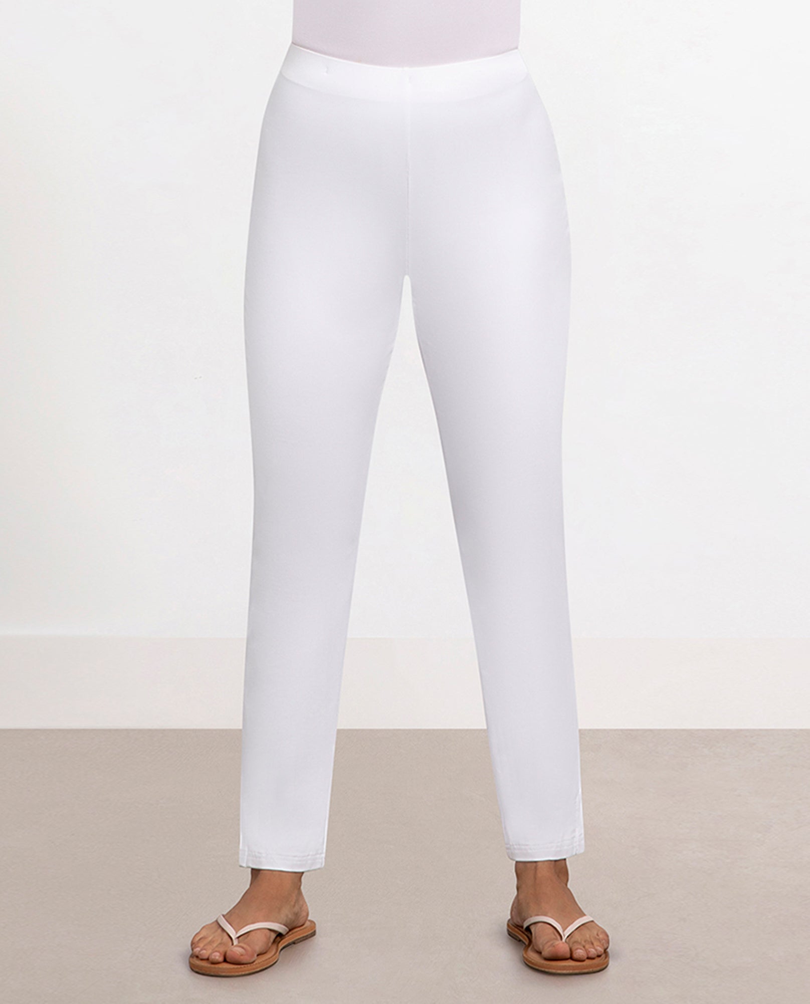 Sympli 2748M Midi Narrow Pant with Slim Silhouette & Elastic Waist ...