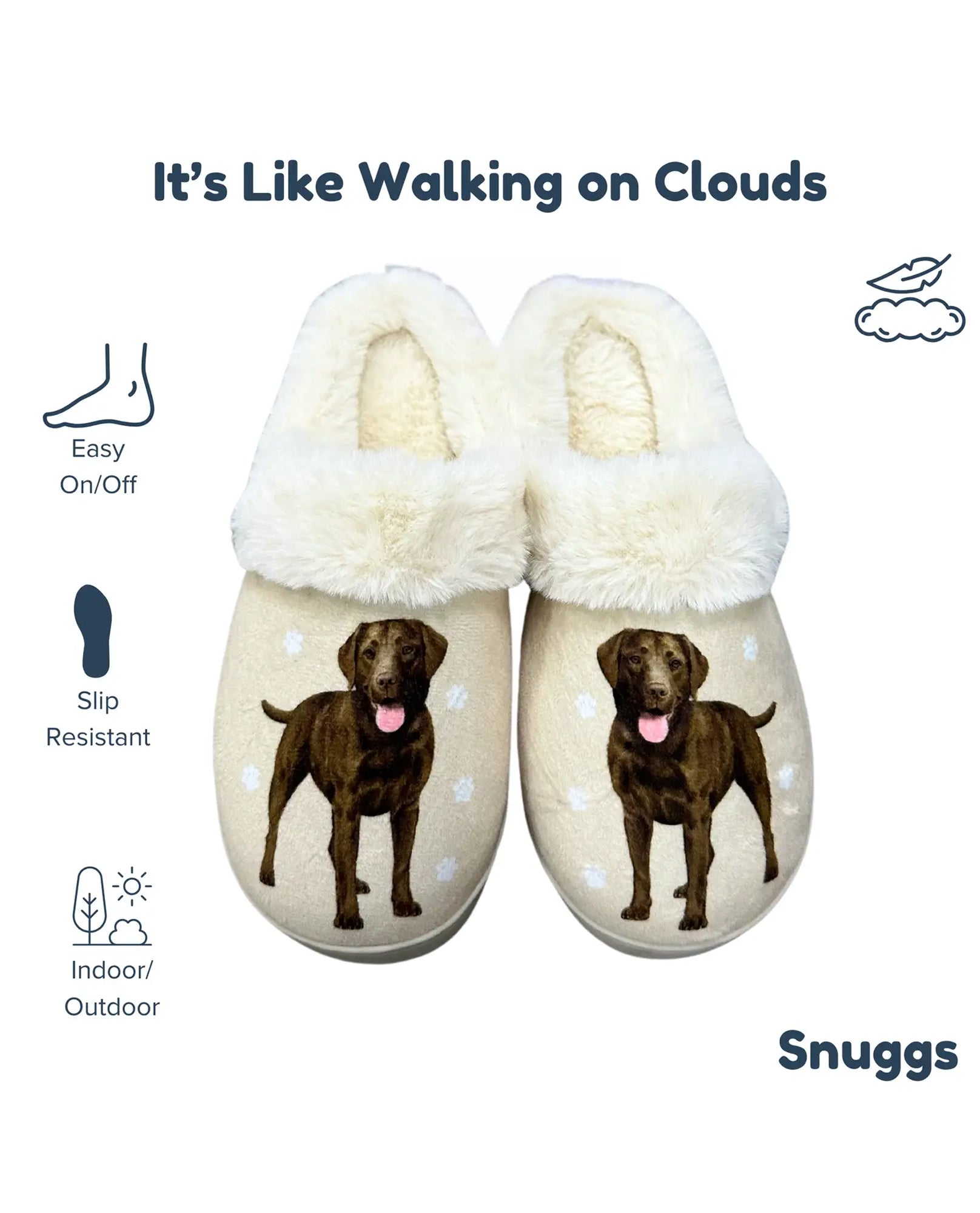 E&S SNUGGS 388-22 LABRADOR CHOCOLATE SLIPPERS – The Clothing Cove