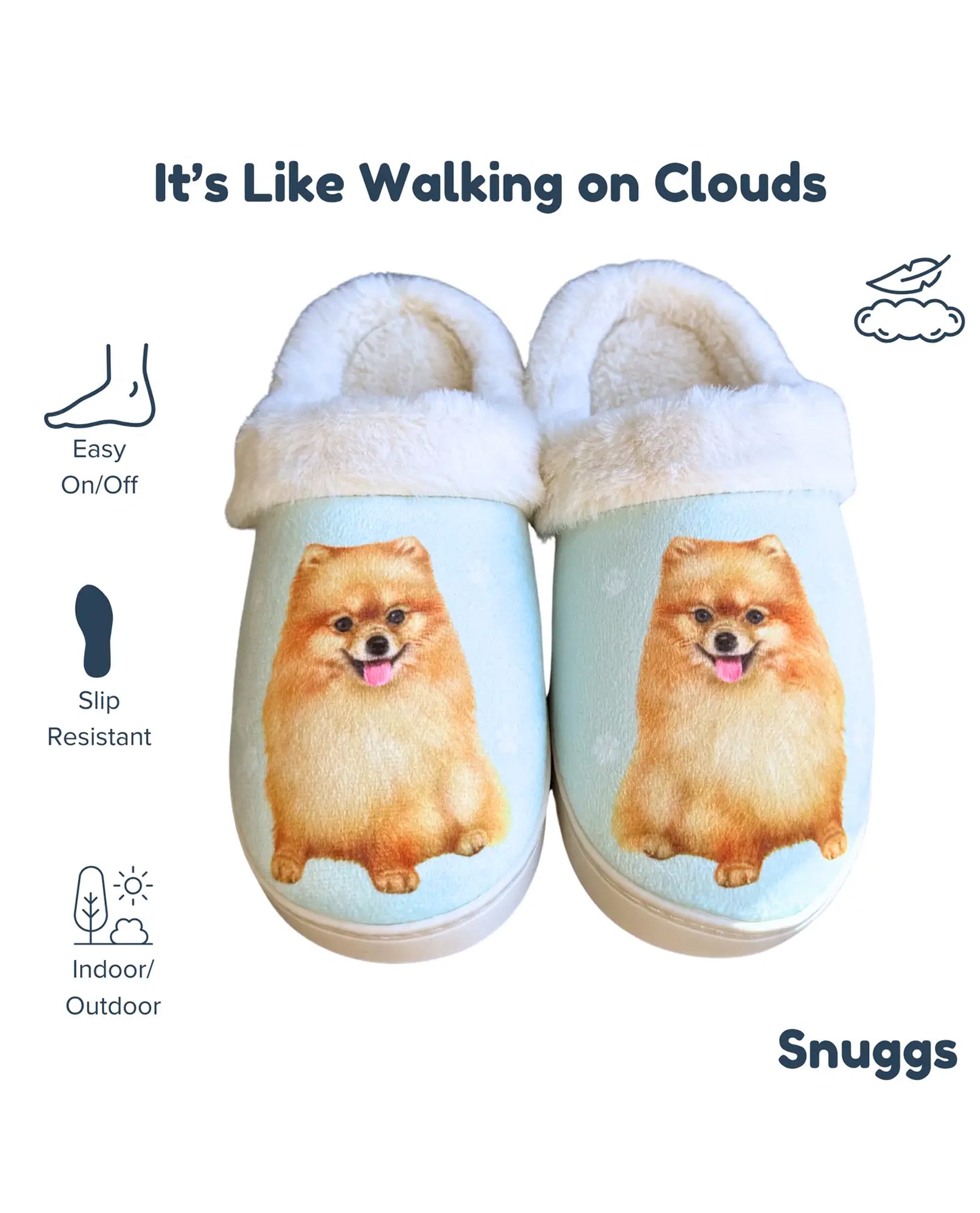 E&S SNUGGS 388-27 POMERANIAN SLIPPERS – The Clothing Cove
