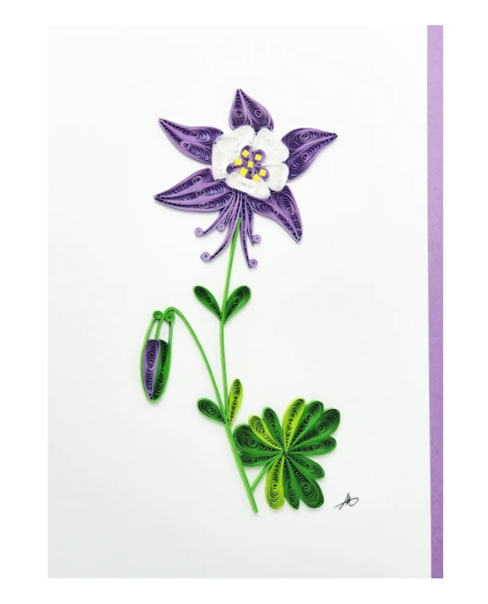 ICONIC QUILLING 321 COLUMBINE FLOWER 5X7 CARD – The Clothing Cove