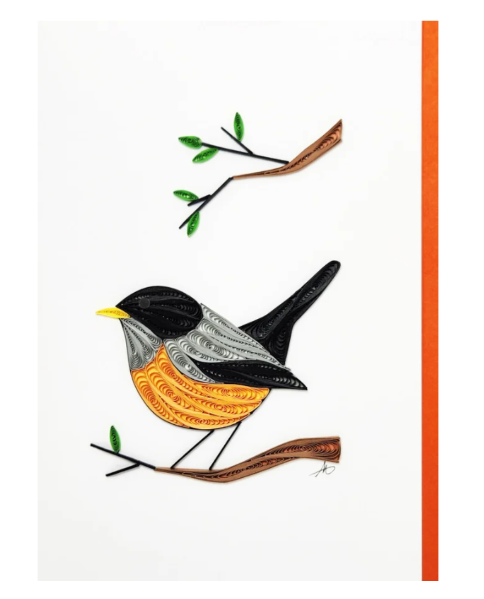 ICONIC QUILLING 244 ROBIN BIRD 5X7 CARD – The Clothing Cove