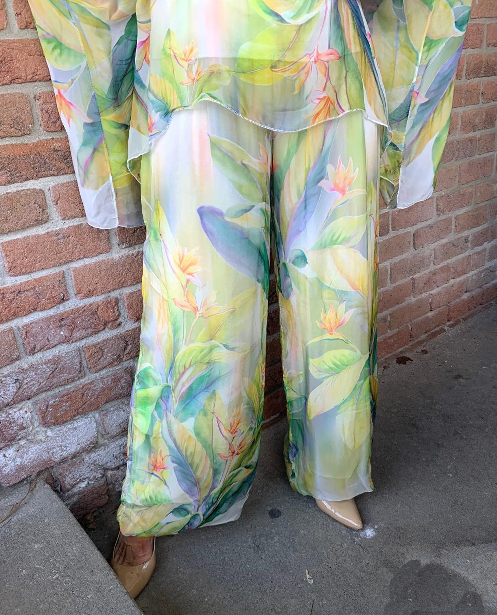 MADE IN ITALY 8030 SILK FLORAL PANT | Long Wide Leg Floral Pants – The ...