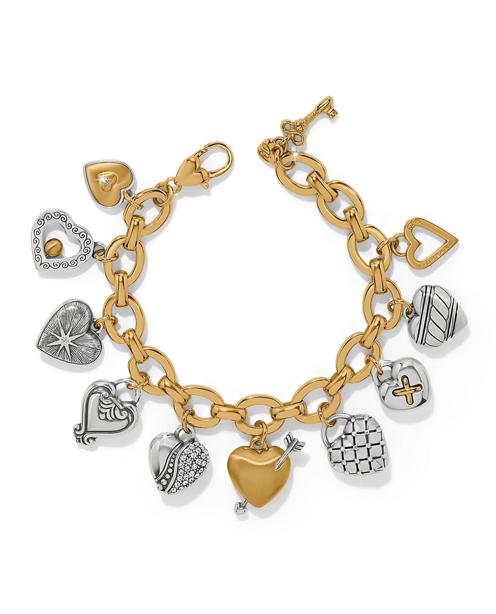 BRIGHTON JF0365 ONE HEART LARGE CHARM BRACELET | Brighton Jewelry – The ...