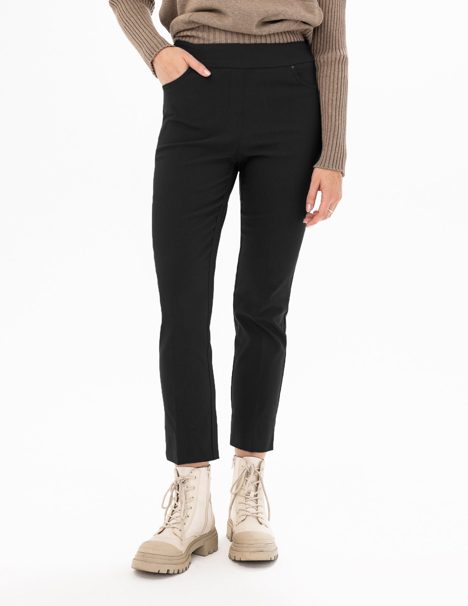 RENUAR R10056 SLIM PULL-ON CROPPED PANT | Cropped Renuar Pants – The ...