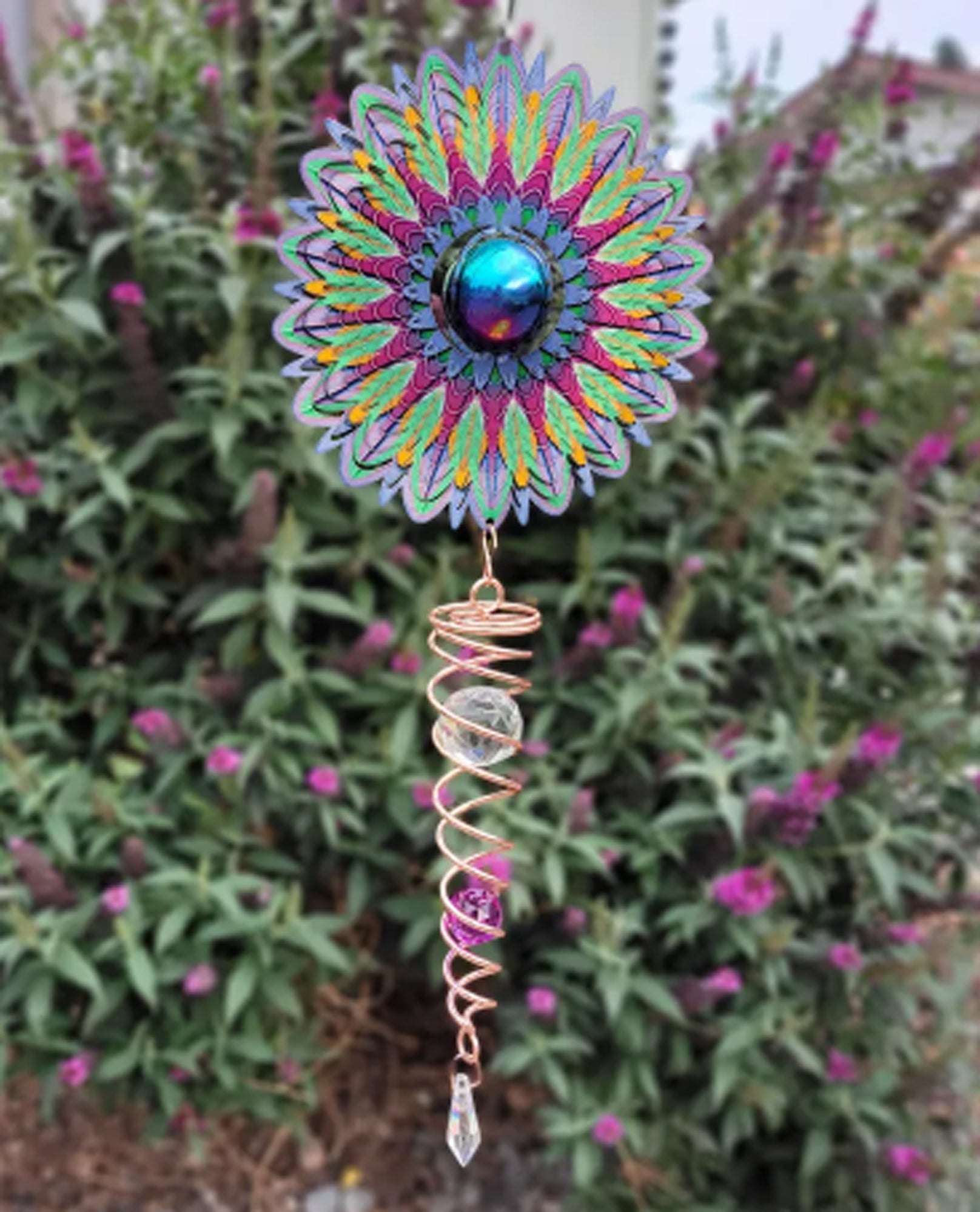 SPINFINITY 755 GAZING MANDALA SUPREME | Wind Spinner With Spiral Tail ...