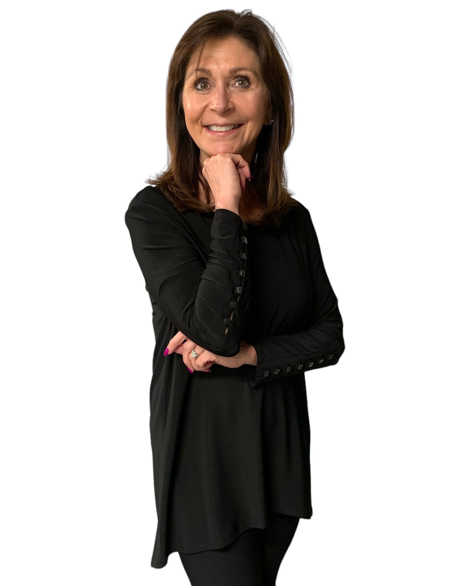 BY JJ IT-166 SLEEVE BUTTON DOWN TUNIC – The Clothing Cove