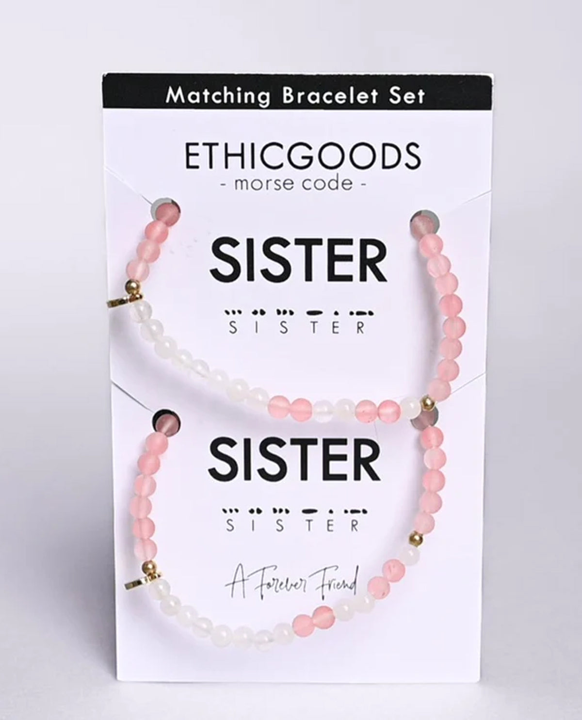 MORSE CODE MATCHING BRACELET SET SISTER – The Clothing Cove