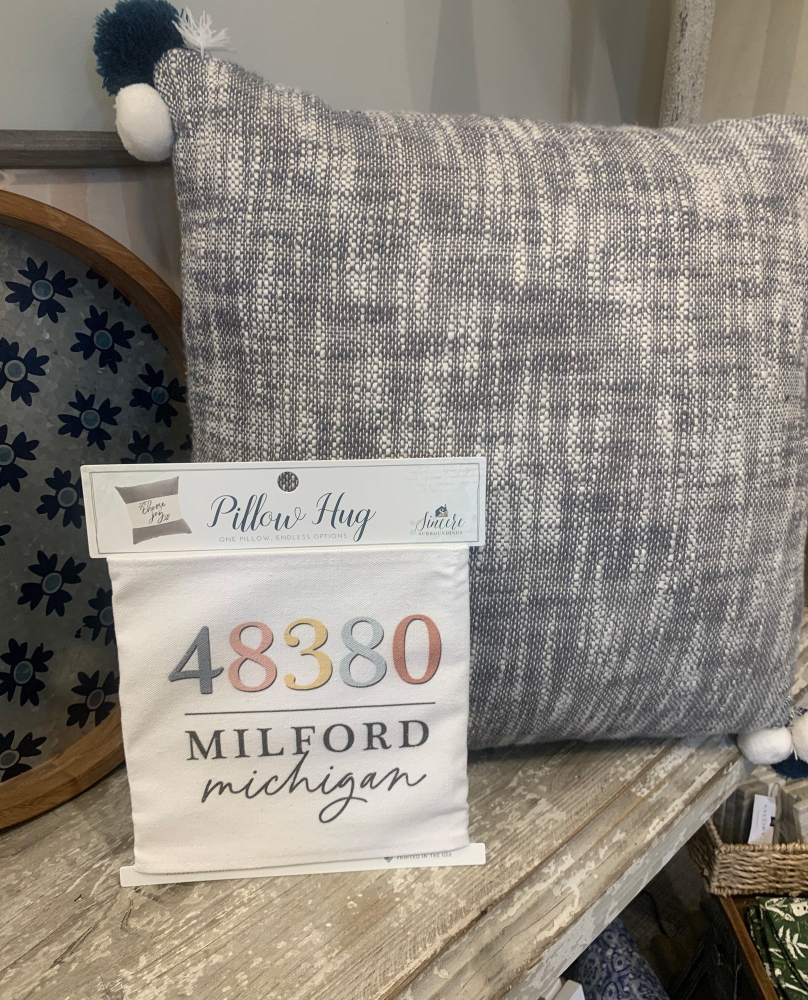 HUG1244 ZIP CODE PILLOW HUG | Milford MI Zip Code Pillow Band – The ...
