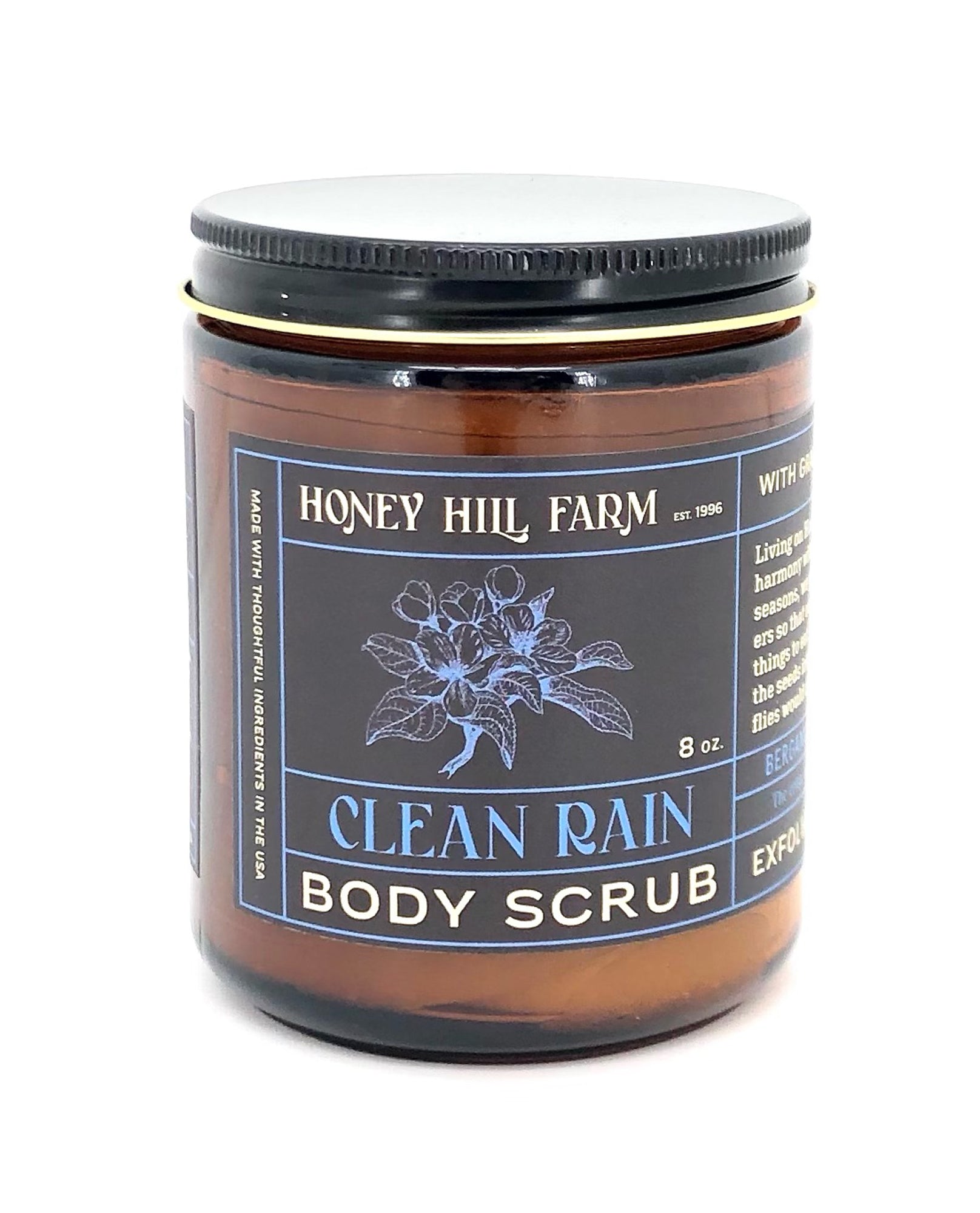 8 Oz Body Scrub - Clean Rain 36025 | Honey Hill Farm Body Scrub – The ...