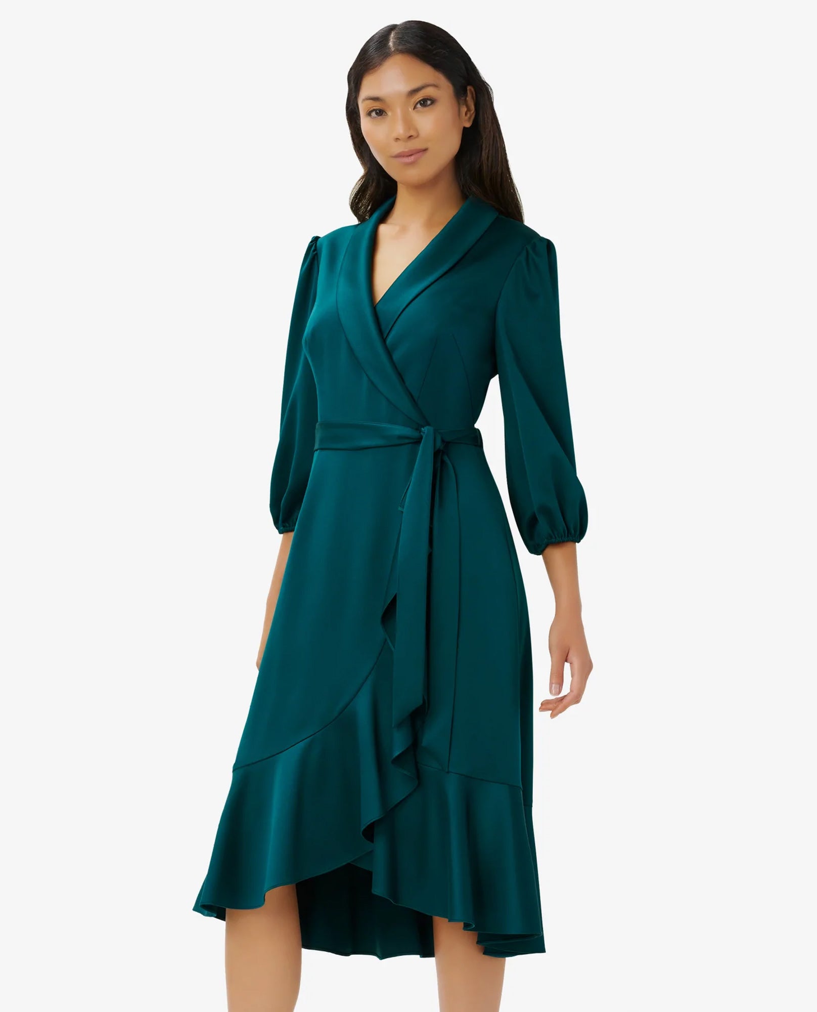 Adrianna Papell AP1D104579 Surplice Long Sleeve – The Clothing Cove