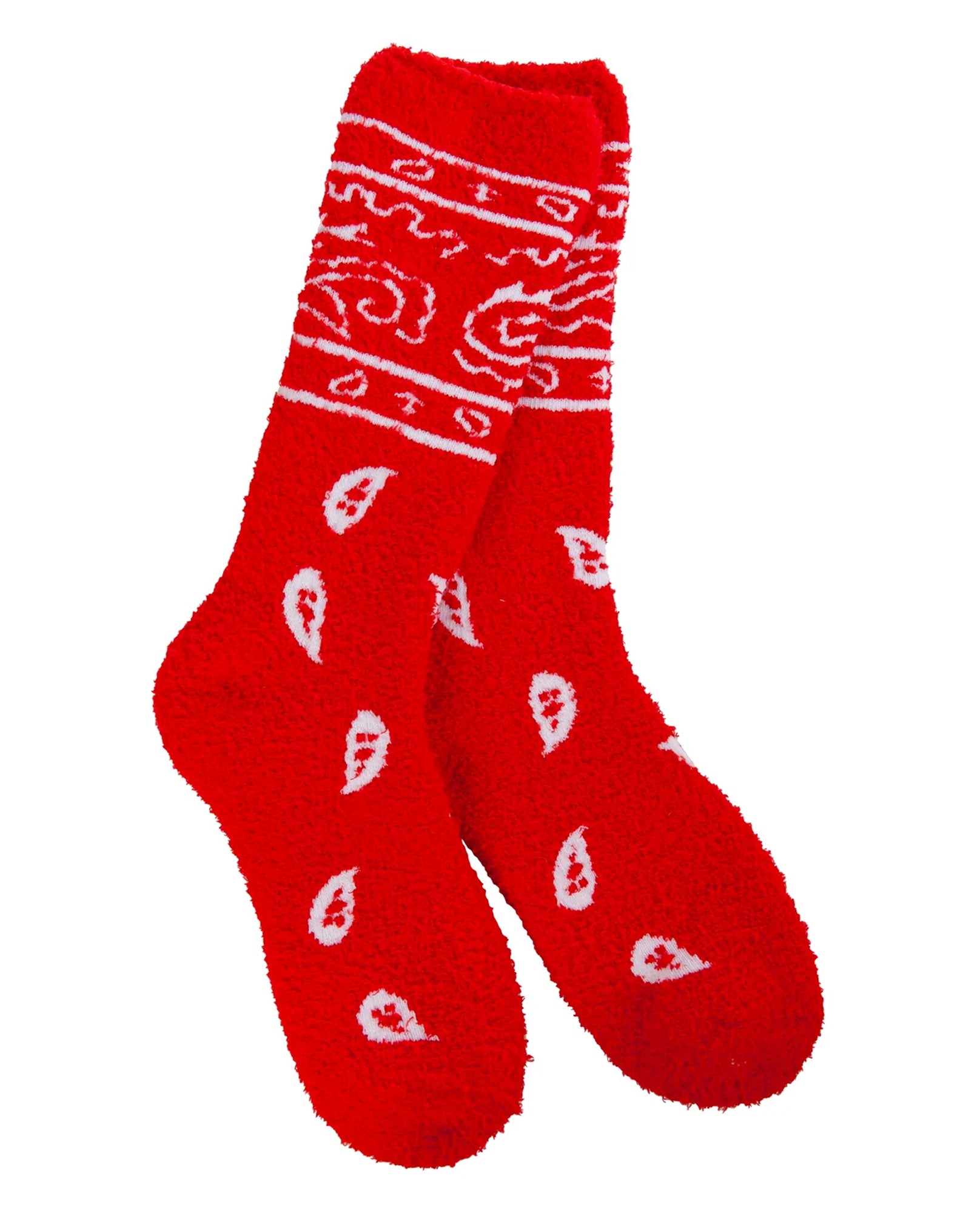 World's Softest Socks WSCZCRW-663 Bandana Red Cozy Crew – The Clothing Cove