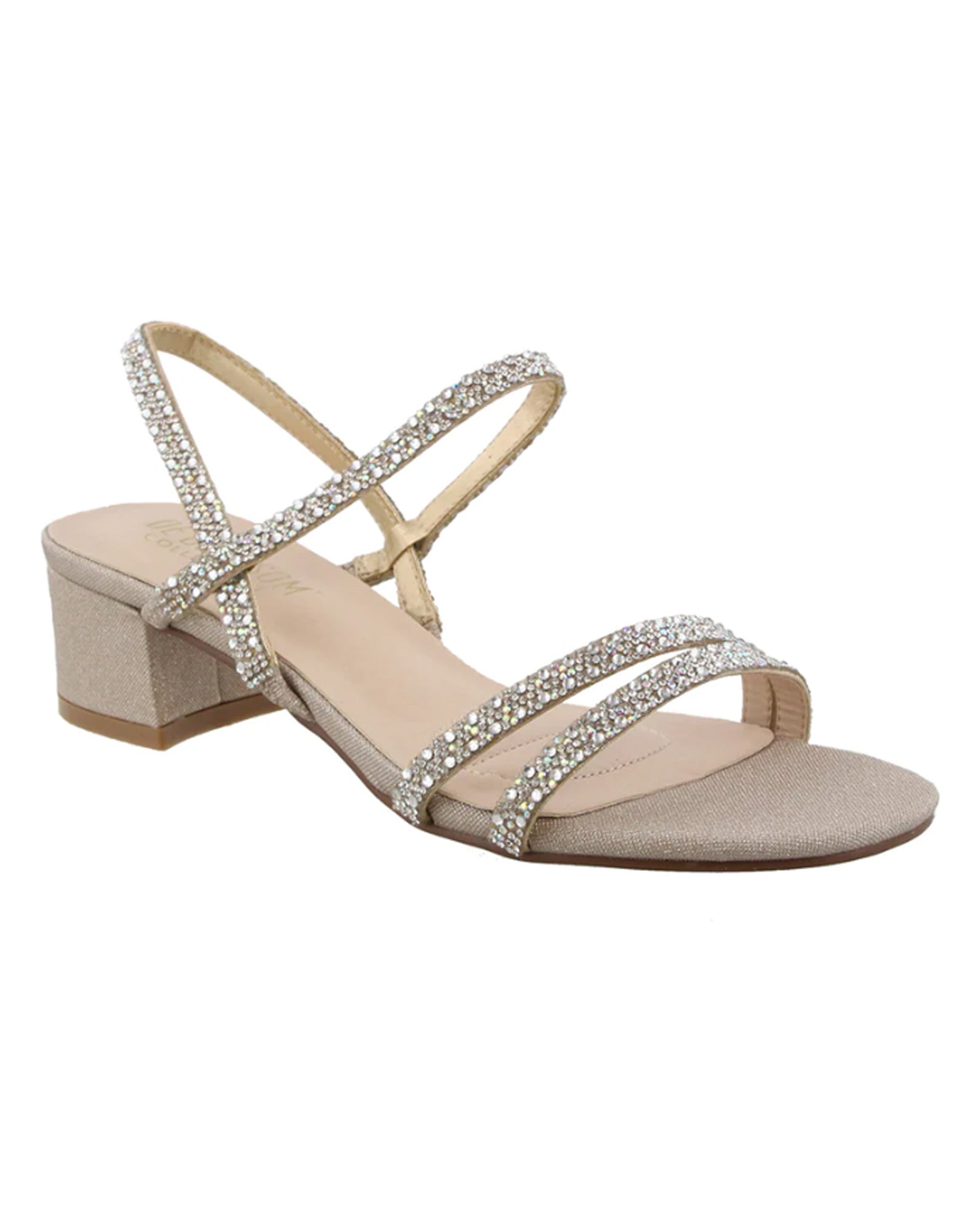 Sparkle Ankle Strap Block Heel HAZEL-2 | Rhinestone Heel Sandal – The ...
