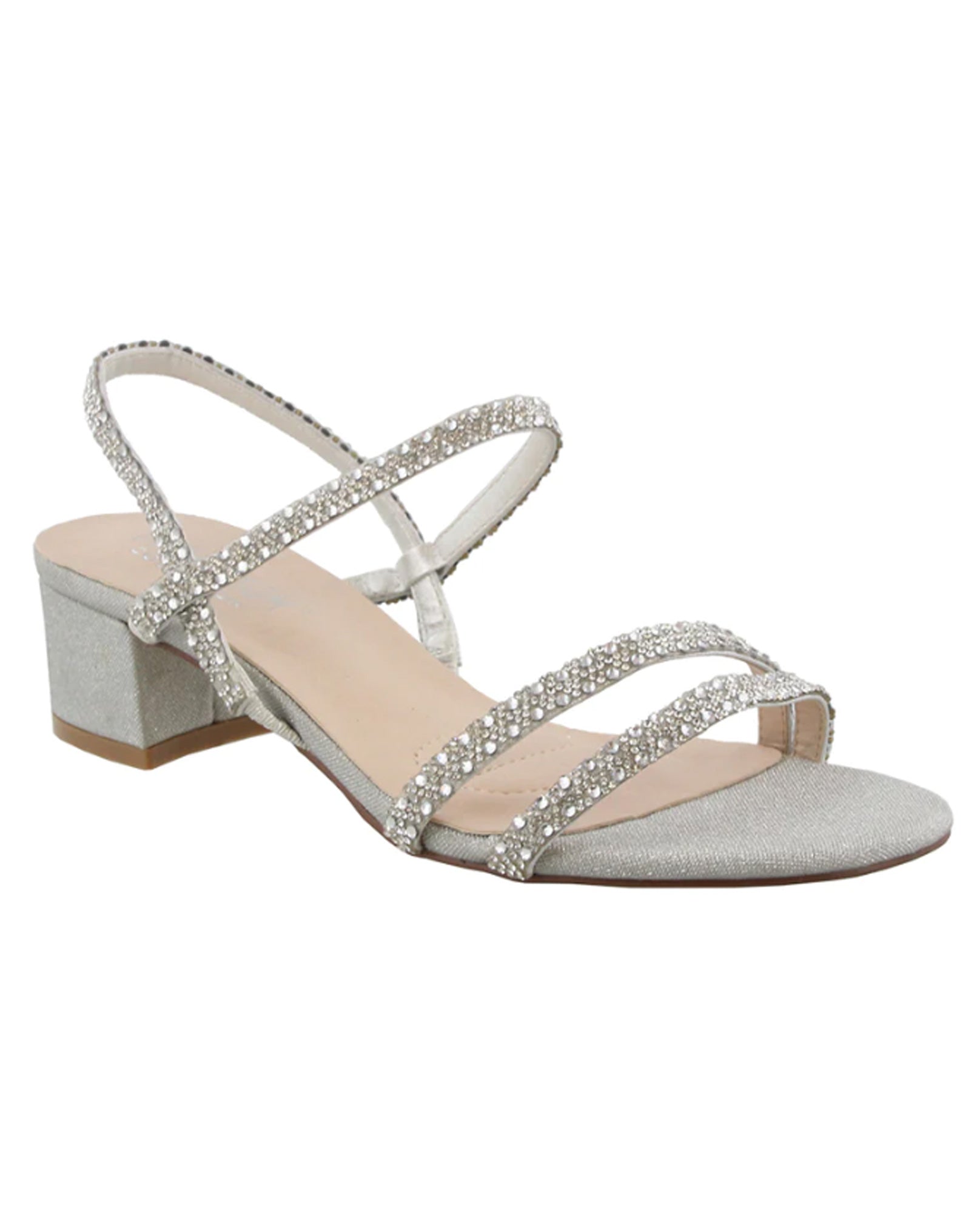 Sparkle Ankle Strap Block Heel HAZEL-2 | Rhinestone Heel Sandal – The ...